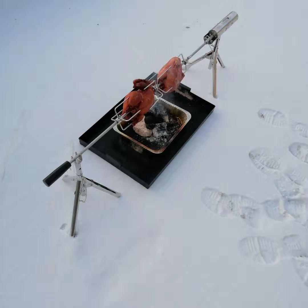 Outdoor Rotisserie Grill Spit Kit, Universal Stainless Steel Rotisserie ...