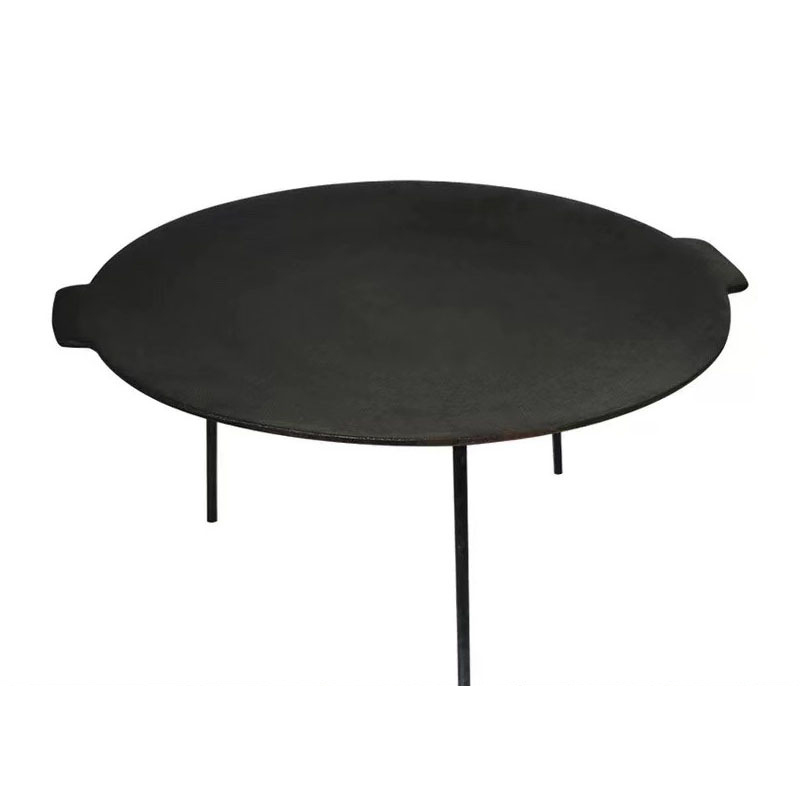 Outdoor Round Cast Iron Griddle Pan Barbecue Grill With Legs Barbecue ...